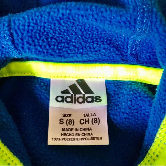 adidas | Jackets & Coats | Boys Adidas Neon Greenyellow Blue Black ...